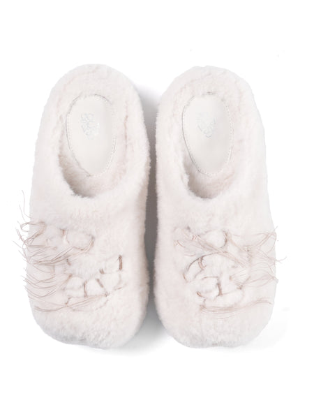 EMPTY BEHAVIOR GO VACAY - Cloud Fluffy Slippers White – APOC STORE