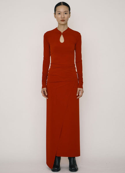 arc us arkus Red One-Piece Wrap Skirt – APOC STORE