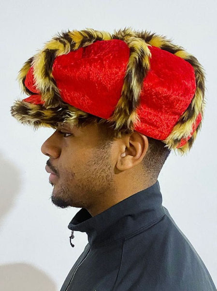 Benny Andallo King Leopard Fuzz Baker Crown Hat – APOC STORE