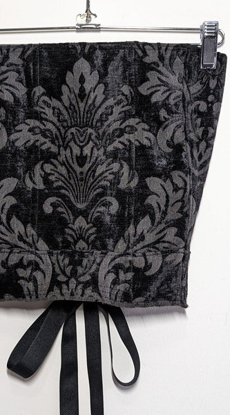 Kristin Mallison Black Floral Upholstery Corset – APOC STORE