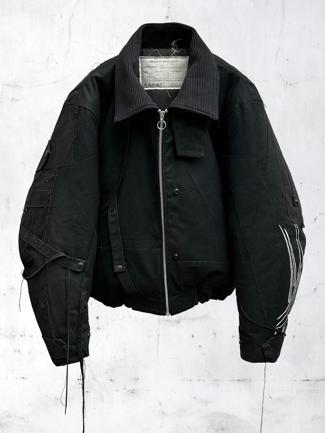 UNDER THE SIGN PATCHWORK BOMBER JACKET NOIR – APOC STORE