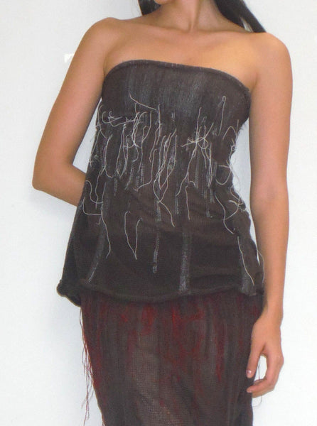 Krystal Paniagua Organic Tube Top Brown/White – APOC STORE