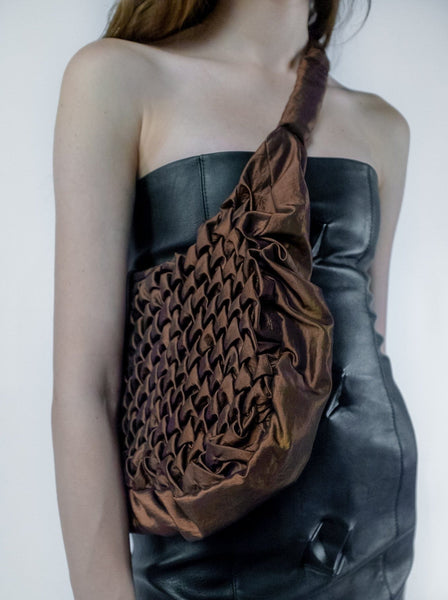Nensi Avetisian Brown Smocking Bag – APOC STORE