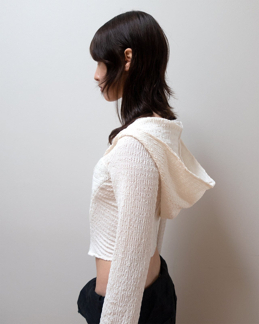 Ella Roberts HOODED CORSET IN IVORY – APOC STORE