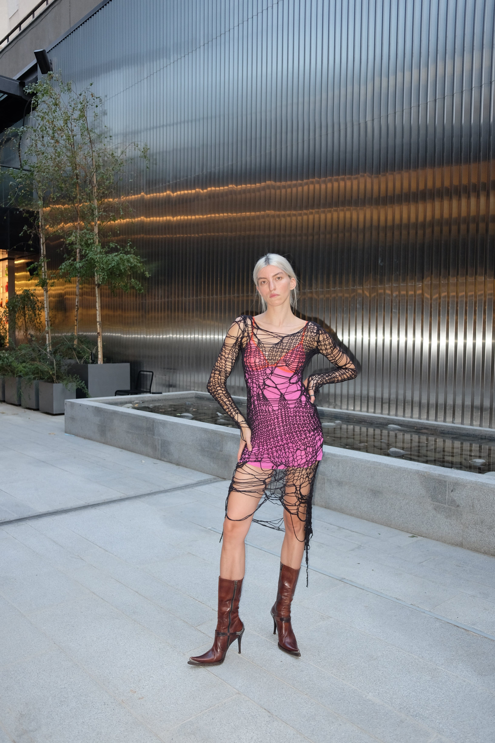 V4K Holey Dress in Black – APOC STORE
