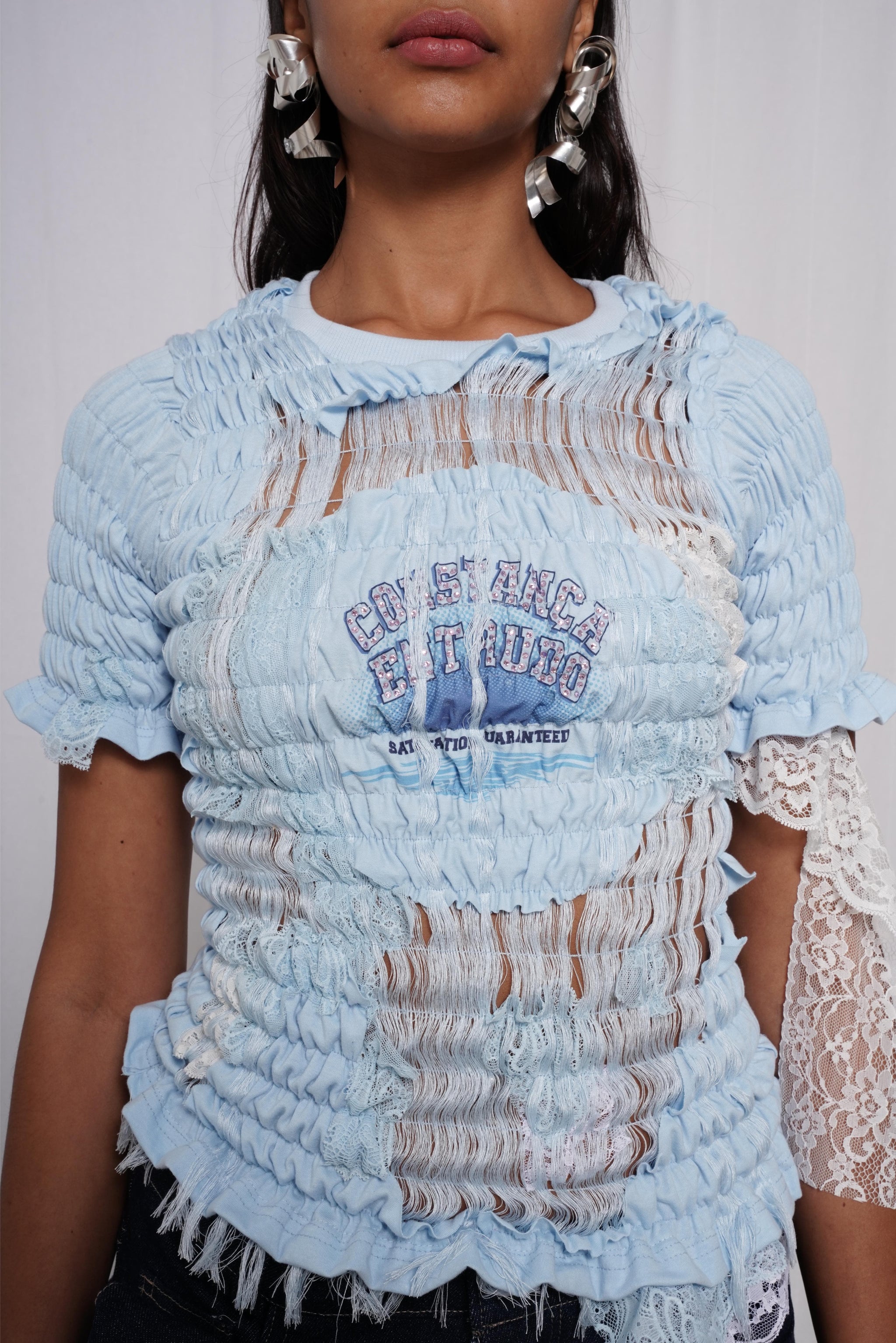 Unwoven Deconstructed T-shirt Blue – APOC STORE