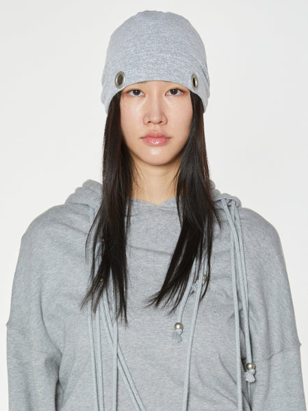 Nibgnus EYELET STRING BEANIE GREY – APOC STORE