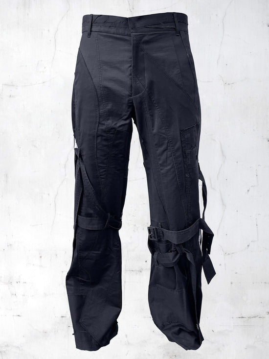 PRINTED SUBMARINE PATCHWORK PANTS BLACK – APOC STORE