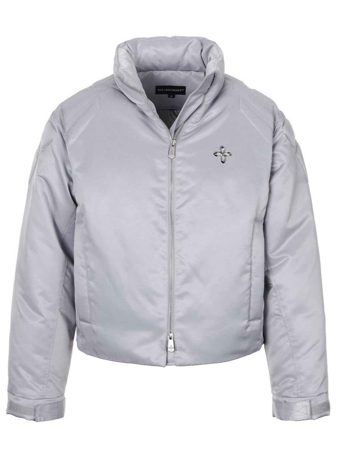 surgery biker embossing puffer jacket 'grey' – APOC STORE