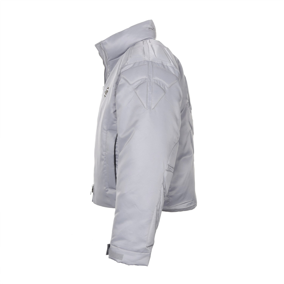 Surgery surgery biker embossing puffer jacket 'grey' – APOC STORE