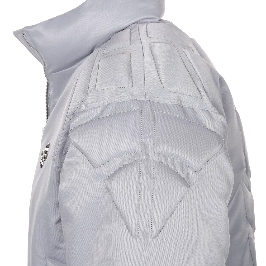 Surgery surgery biker embossing puffer jacket 'grey' – APOC STORE