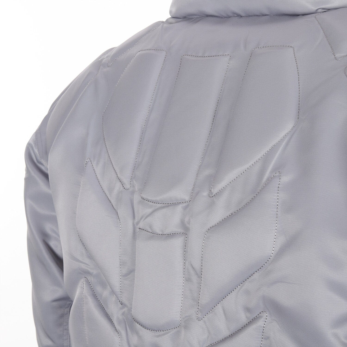 Surgery surgery biker embossing puffer jacket 'grey' – APOC STORE