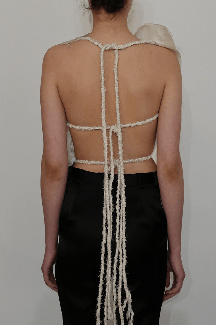 TRANSE PARIS Wrinkled Hand-printed Top With Strapa – APOC STORE