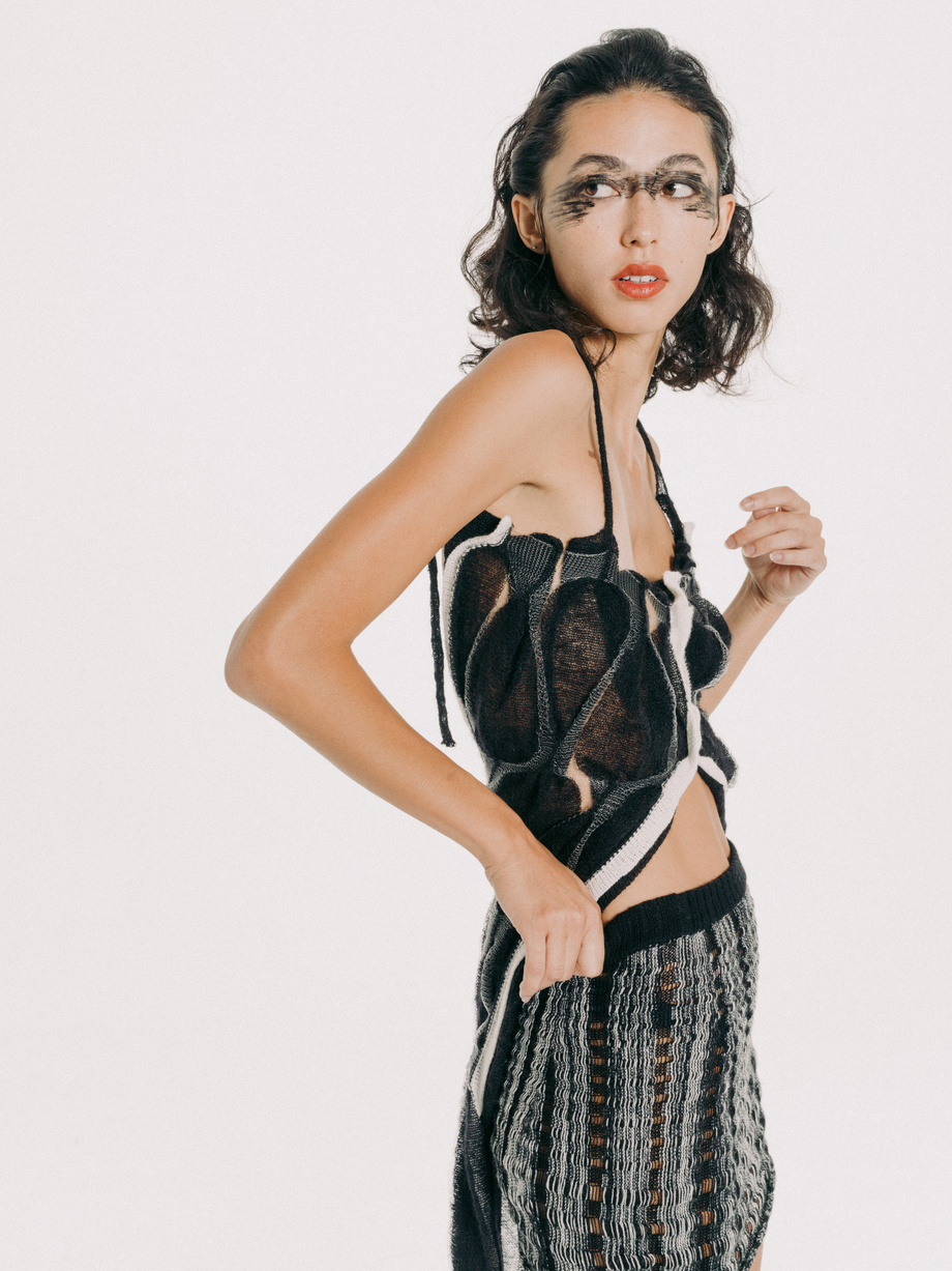 July Li Hand Knit Vine Tank Top – APOC STORE