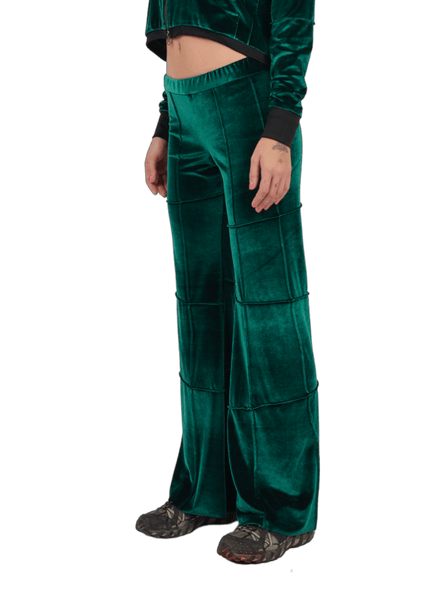 Karlaidlaw Bottle Green Flare Leg Spider Pants – APOC STORE