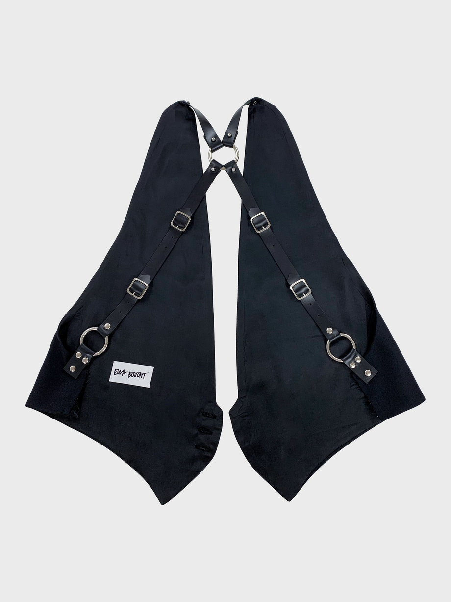 Ella Boucht Leather Harness Waistcoat Black – APOC STORE