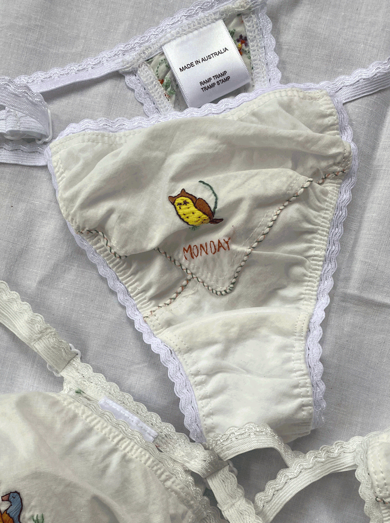 Ramp Tramp Tramp Stamp Days Of The Week G Strings Monday Bird